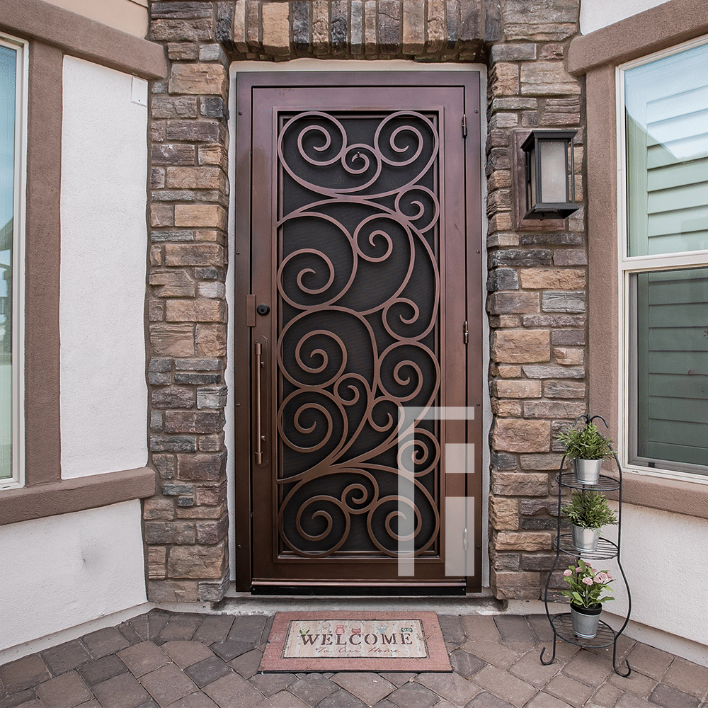 Barcelona Iron Security Door - First Impression Ironworks