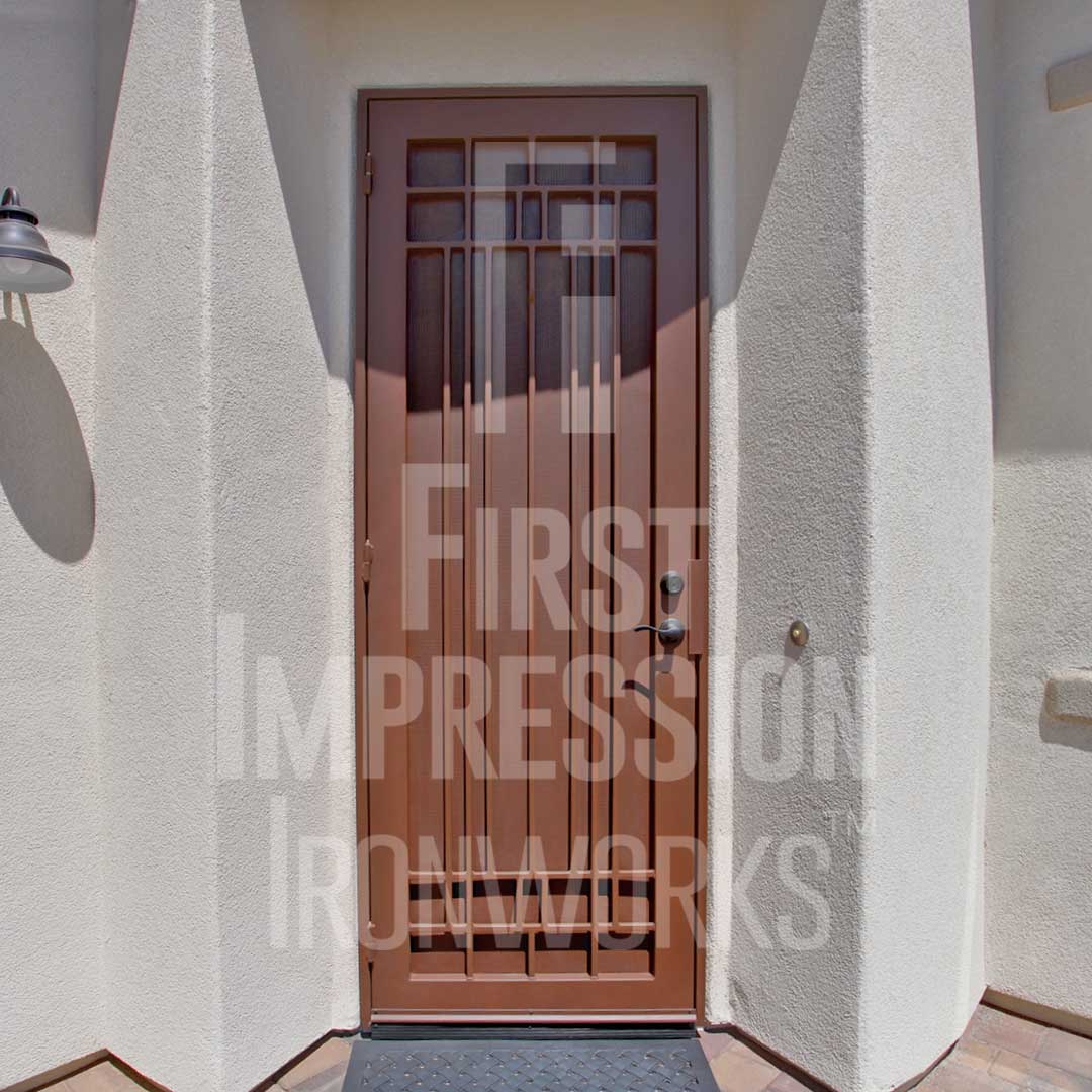Penasco Iron Security Door - First Impression Ironworks