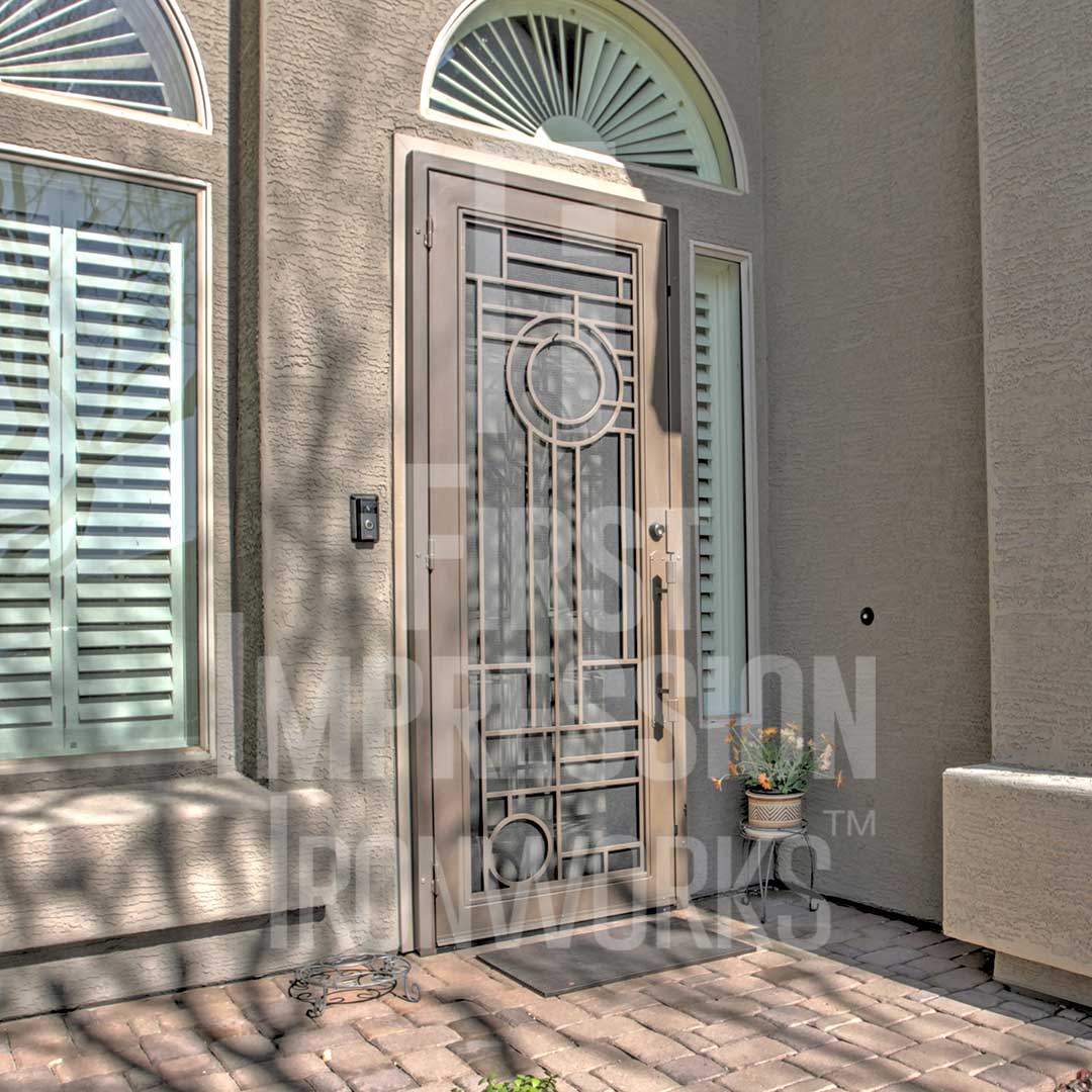 Night Groove Iron Security Door - First Impression Ironworks