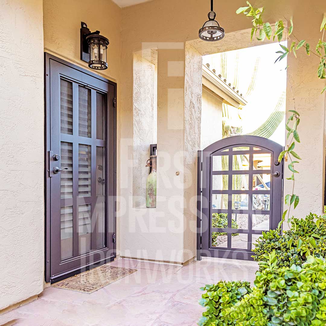 Texas Clear View Lecce Iron Security Door | First Impression Ironworks