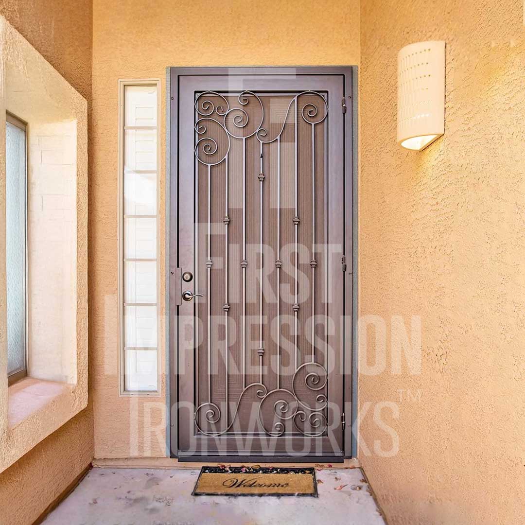 Texas Napa Iron Security Door with Lock & Lever | First Impression ...