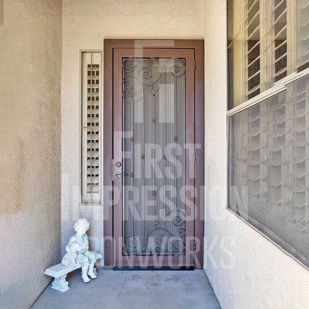 Texas Napa Iron Security Door Tuscan | First Impression Ironworks